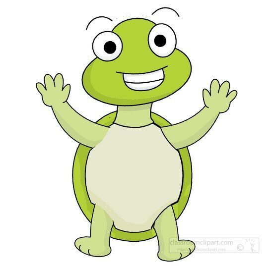 green turtle animation - Classroom Clip Art