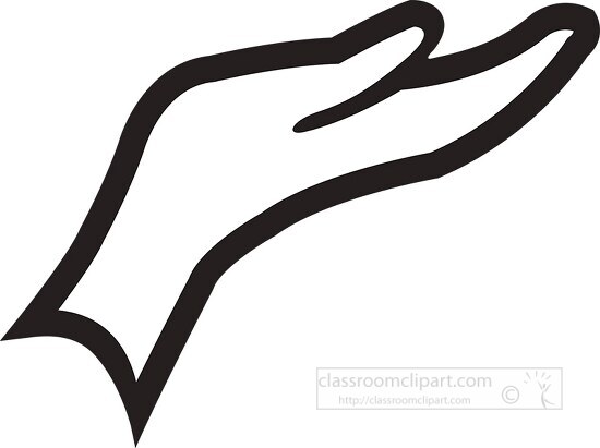 hand palm up - Classroom Clip Art