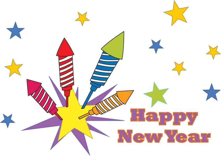 happy new year fireworks 01218 - Classroom Clip Art