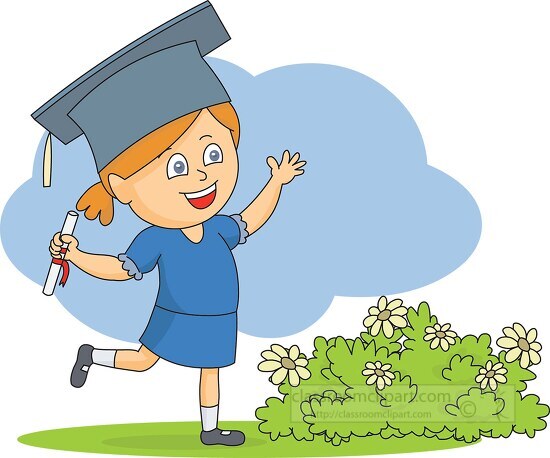 School Clipart-happy student at graduation 22