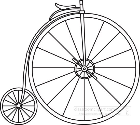 invention of bicycle outline - Classroom Clip Art