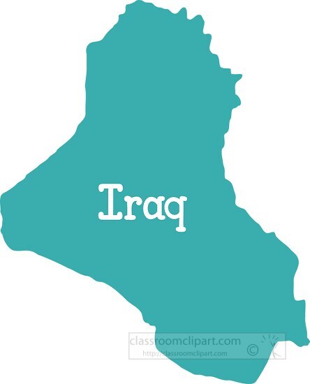 iraq color map - Classroom Clip Art