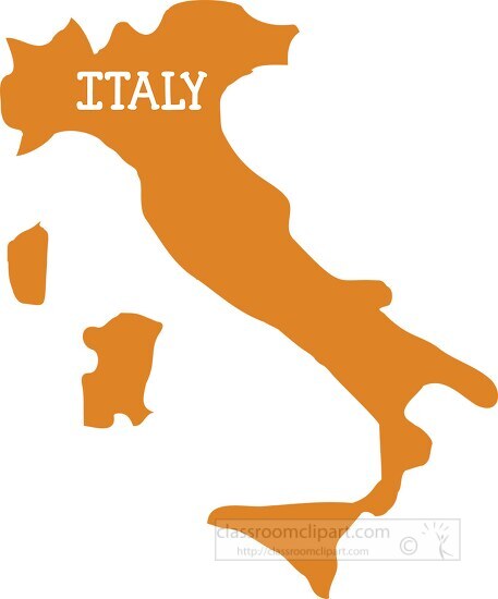 italy color map - Classroom Clip Art