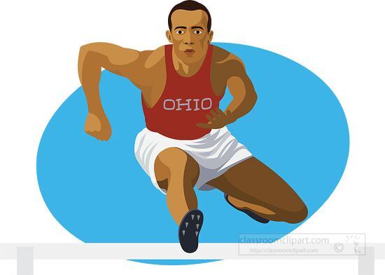 Alabama State Clipart-jesse owens athlete clipart