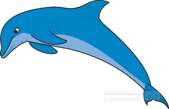 Dolphin Clipart-blue dolphin vector clipart