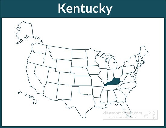 State of Kentucky Championship Trophy Clipart - Classroom Clip Art