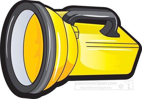large yellow flash light - Classroom Clip Art