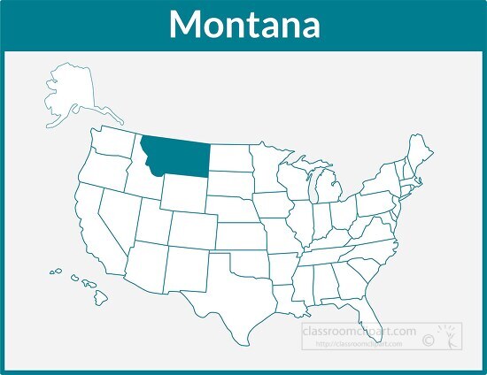 Montana State Clipart-montana state map with state flag overlay clipart ...