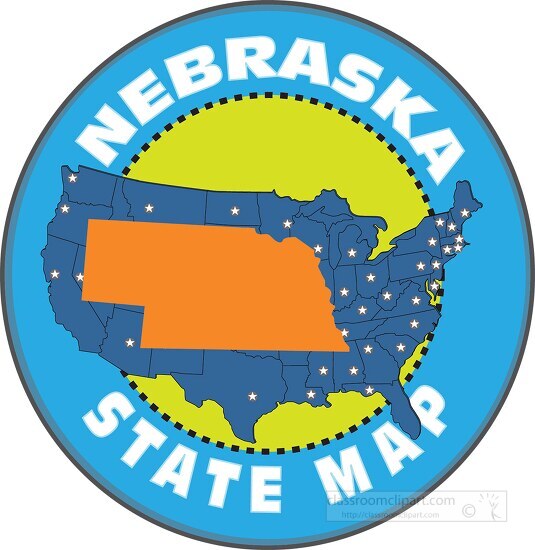 Free nevada state map with american flag - Classroom Clipart