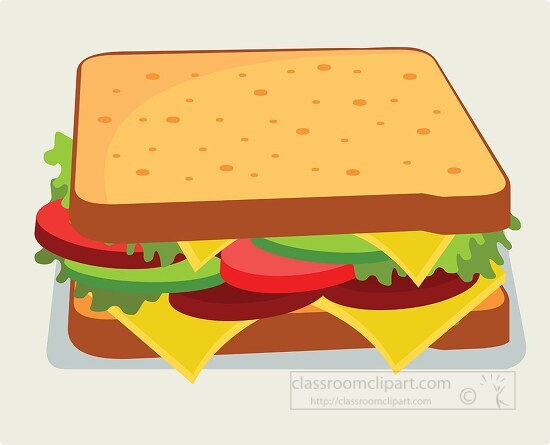 Food Clipart-nutritious healthy vegetable sandwich
