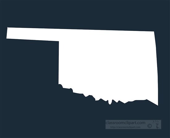 US State Maps Clipart - oklahoma city oklahoma state us map with capital