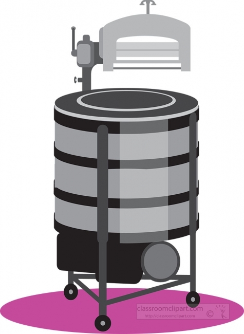 old antique washing machine gray color clipart - Classroom Clip Art