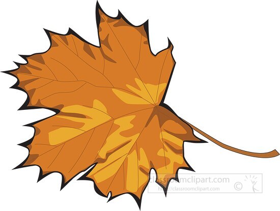 orange fall oak leaf clipart - Classroom Clip Art
