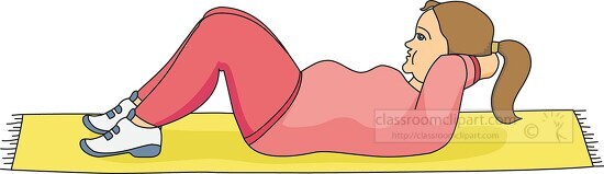 Fitness and Exercise Clipart-overweight lady doing exercise