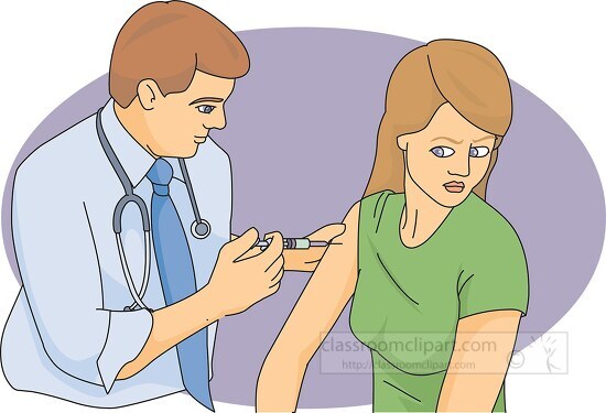 Medical Clipart-Patient Receiving a Flu Shot