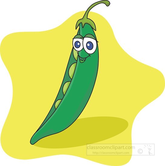 pea cartoon character - Classroom Clip Art