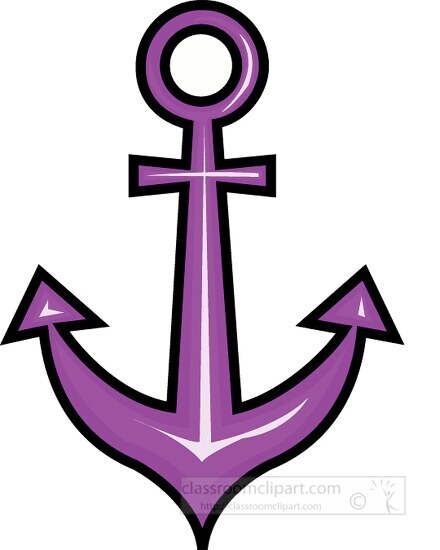 purple anchor 104b - Classroom Clip Art