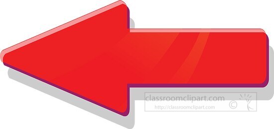 Free red arrow - Classroom Clipart