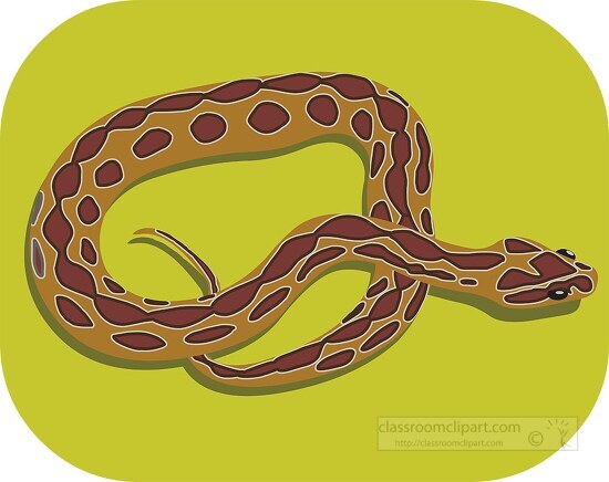 russell Viper Snake Reptile Animal Clipart - Classroom Clip Art