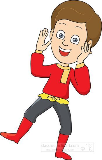 russian man dancing in treditional costume 2 - Classroom Clip Art