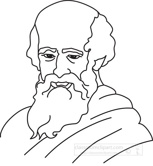 scientist archimedes clipart outline - Classroom Clip Art