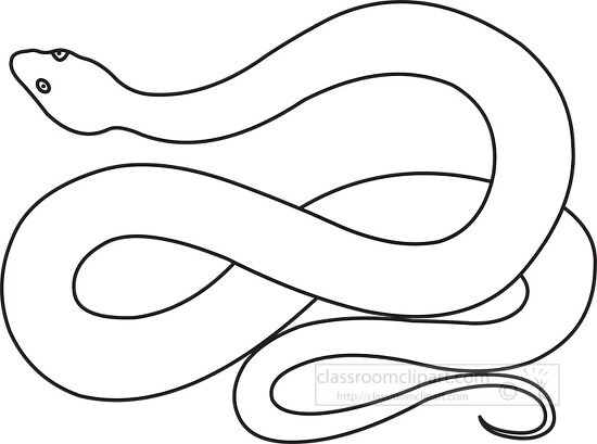 snake black outline clipart 13 - Classroom Clipart