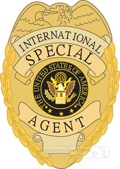 special agent law enforcement badge educational clip art graphic ...