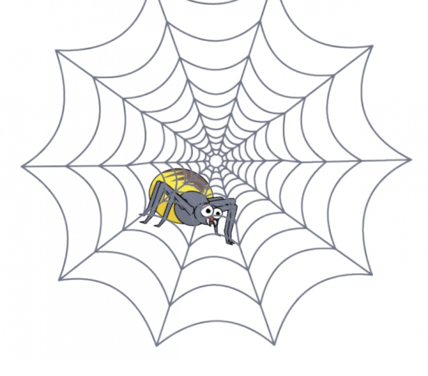 Spider Web Animation - Classroom Clip Art