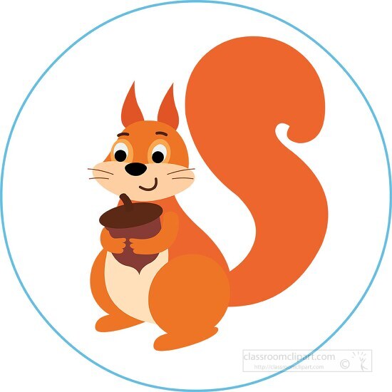 squirrel on all four paws clipart - Classroom Clip Art