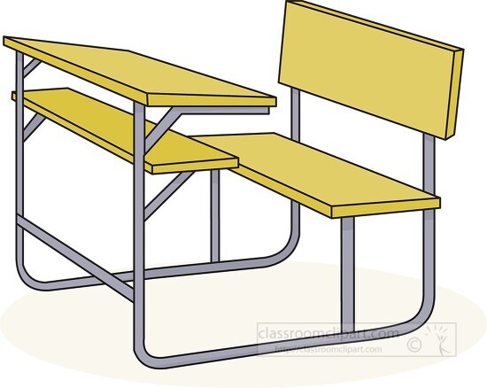 student desk 06 - Classroom Clip Art
