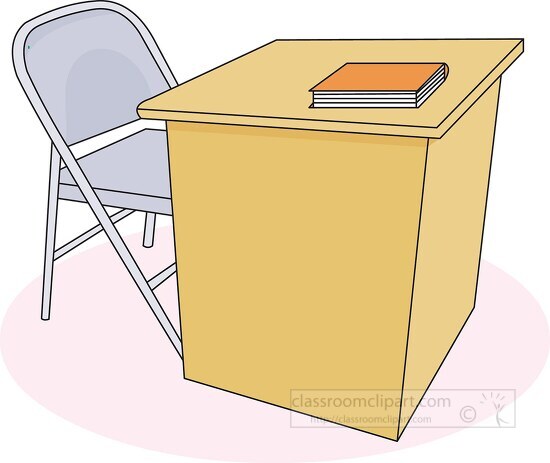 student desk chair 1127 - Classroom Clip Art