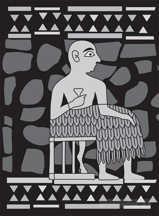 Free sumerian civilization 3AAA gray color clipart - Classroom Clipart