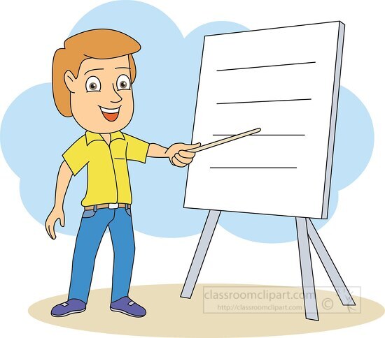 teacher flip chart display easel - Classroom Clip Art