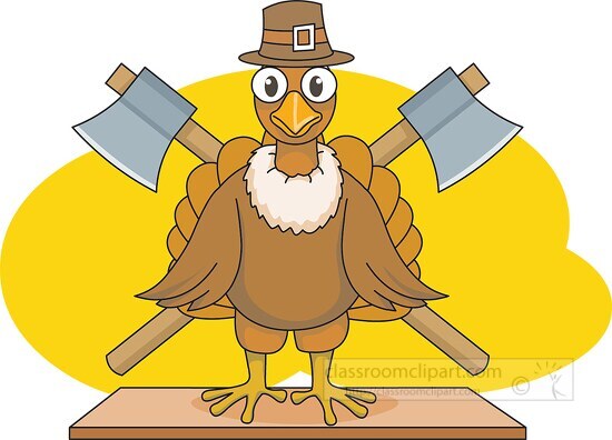 Thanksgiving Clipart-thanksgiving turkey with ax