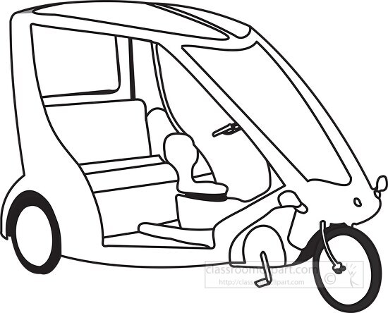 three wheel vehicle black outline clipart 69 - Classroom Clip Art