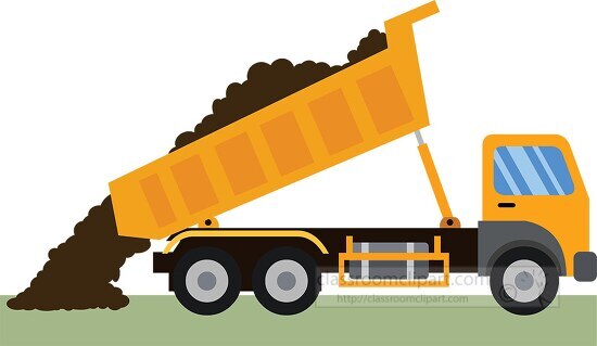 Truck Clipart - Tipper Truck Transportation Clipart