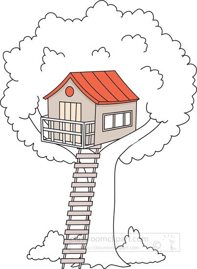 house with trees clipart - Classroom Clip Art