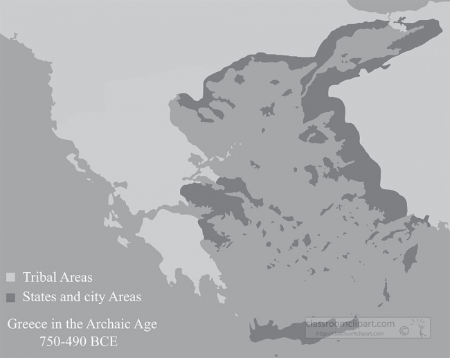 tribal and city area map ancient greek gray clipart - Classroom Clip Art