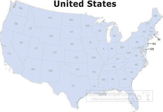 Utah state large usa map clipart - Classroom Clip Art