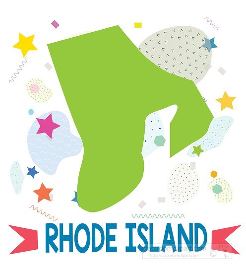 Rhode Island text design logo - Classroom Clip Art
