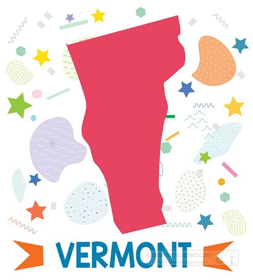 Vermont text design logo - Classroom Clip Art
