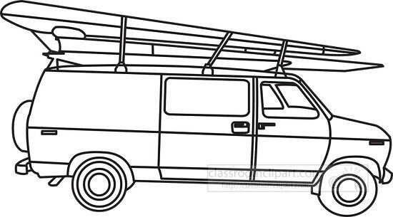 van vehicle black outline clipart 52 - Classroom Clip Art