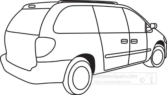 van vehicle black outline clipart 56 - Classroom Clip Art