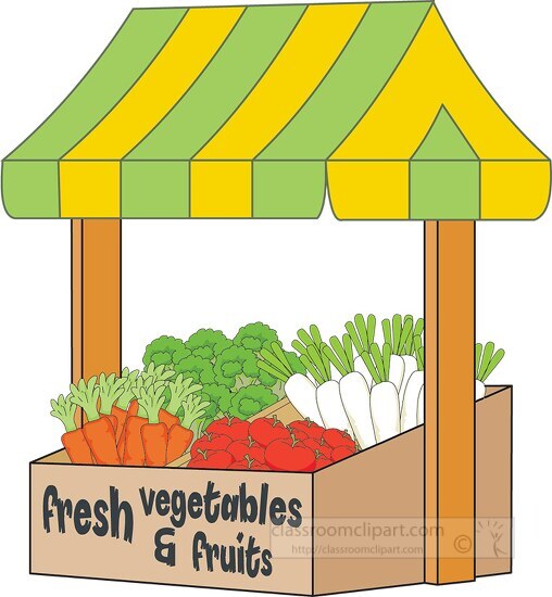 vegetable cart 825 - Classroom Clip Art