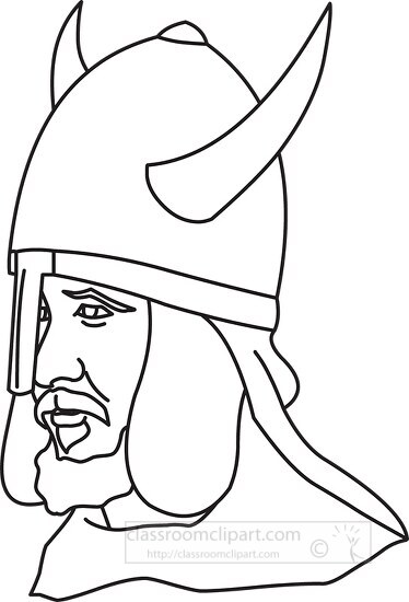 vikings norsemen black outline - Classroom Clip Art