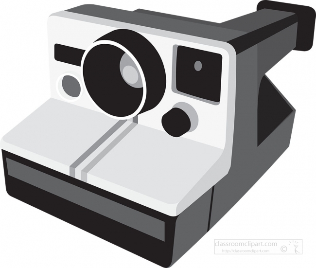 polaroid camera analog camera gray color clipart - Classroom Clip Art