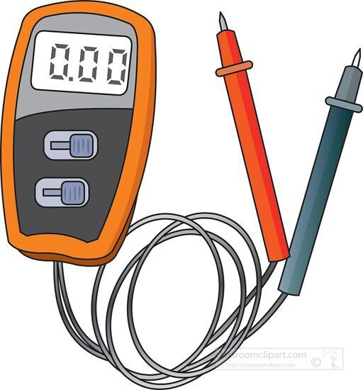 Free voltmete rinstrument used for measuring electric potential clipa ...