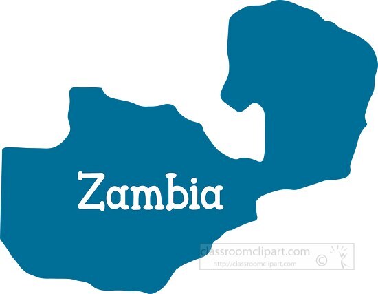 zambia color map - Classroom Clip Art